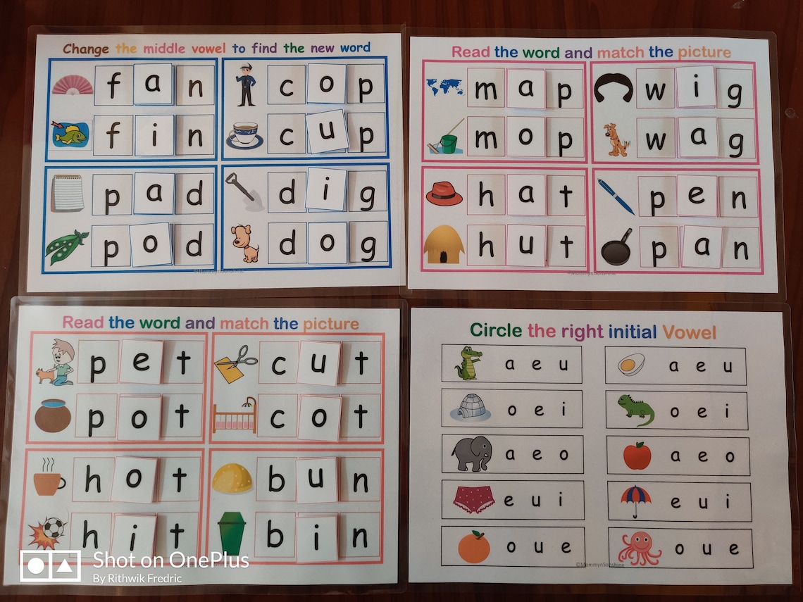 CVC Word Family Busy Binder Homeschooling Kit Literacy - Etsy