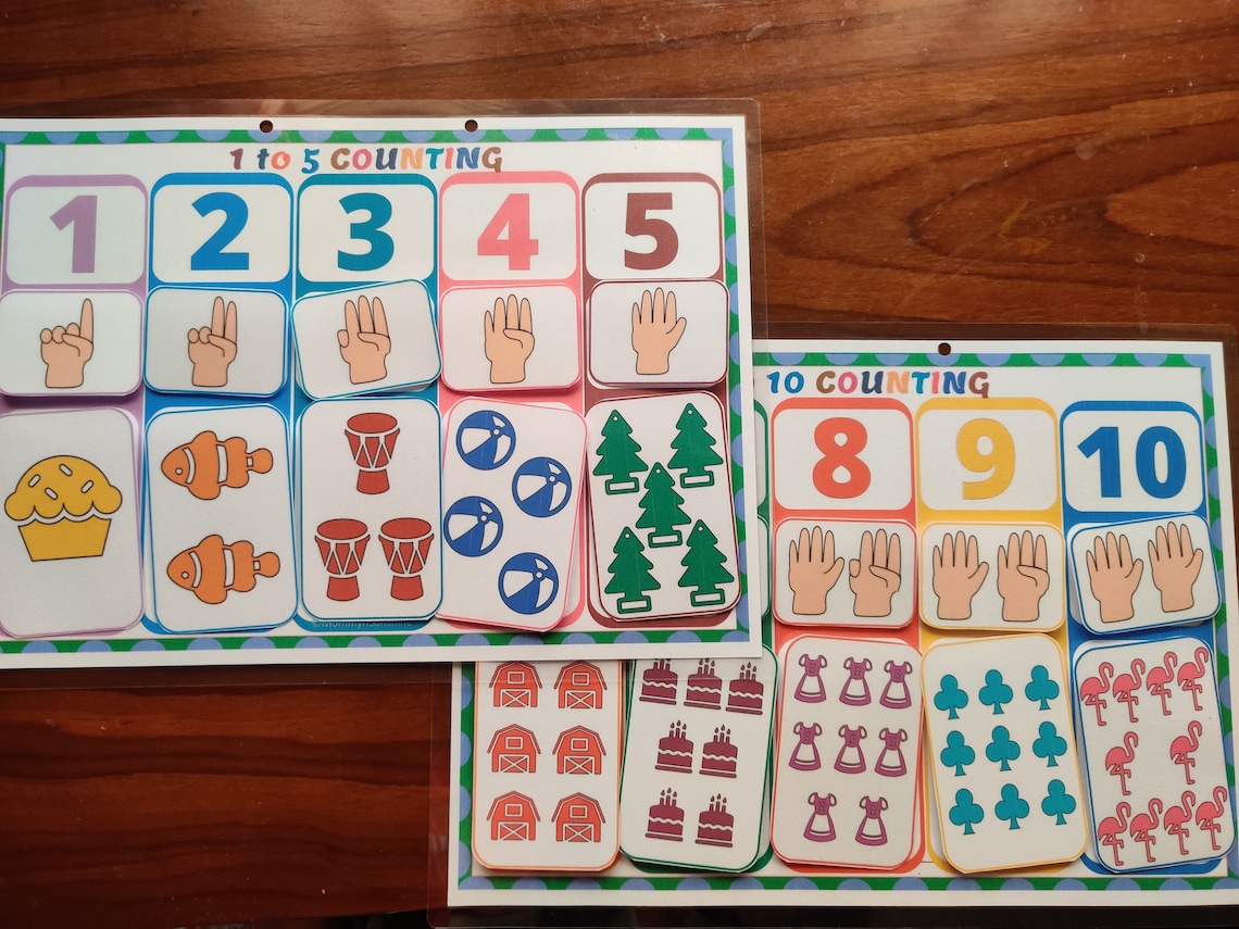 1 to 10 Counting, Busy Book Worksheet, Toddler Learning Binder, Numbers ...