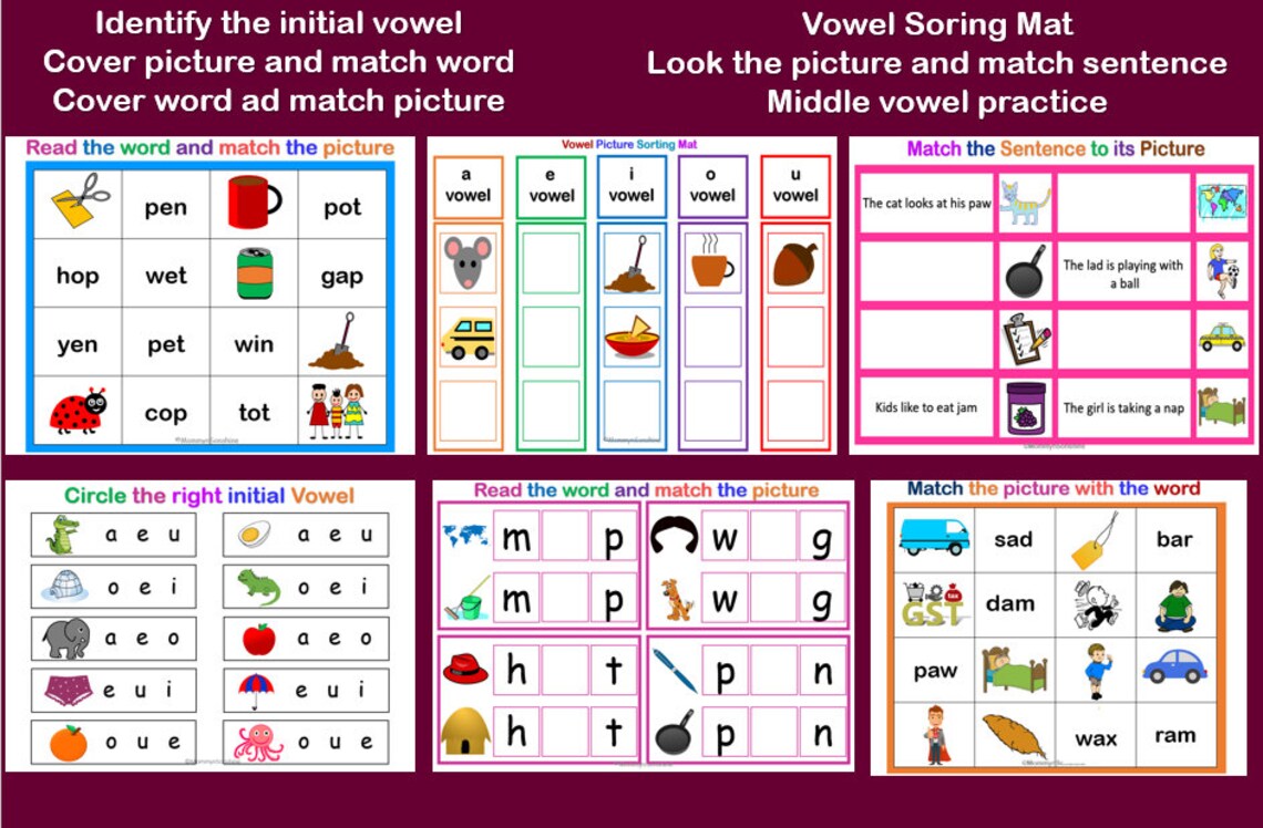 CVC Word Family Busy Binder Homeschooling Kit Literacy - Etsy