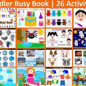 Buy Toddler Busy Book Learning Binder for Preschoolers Homeschooling ...