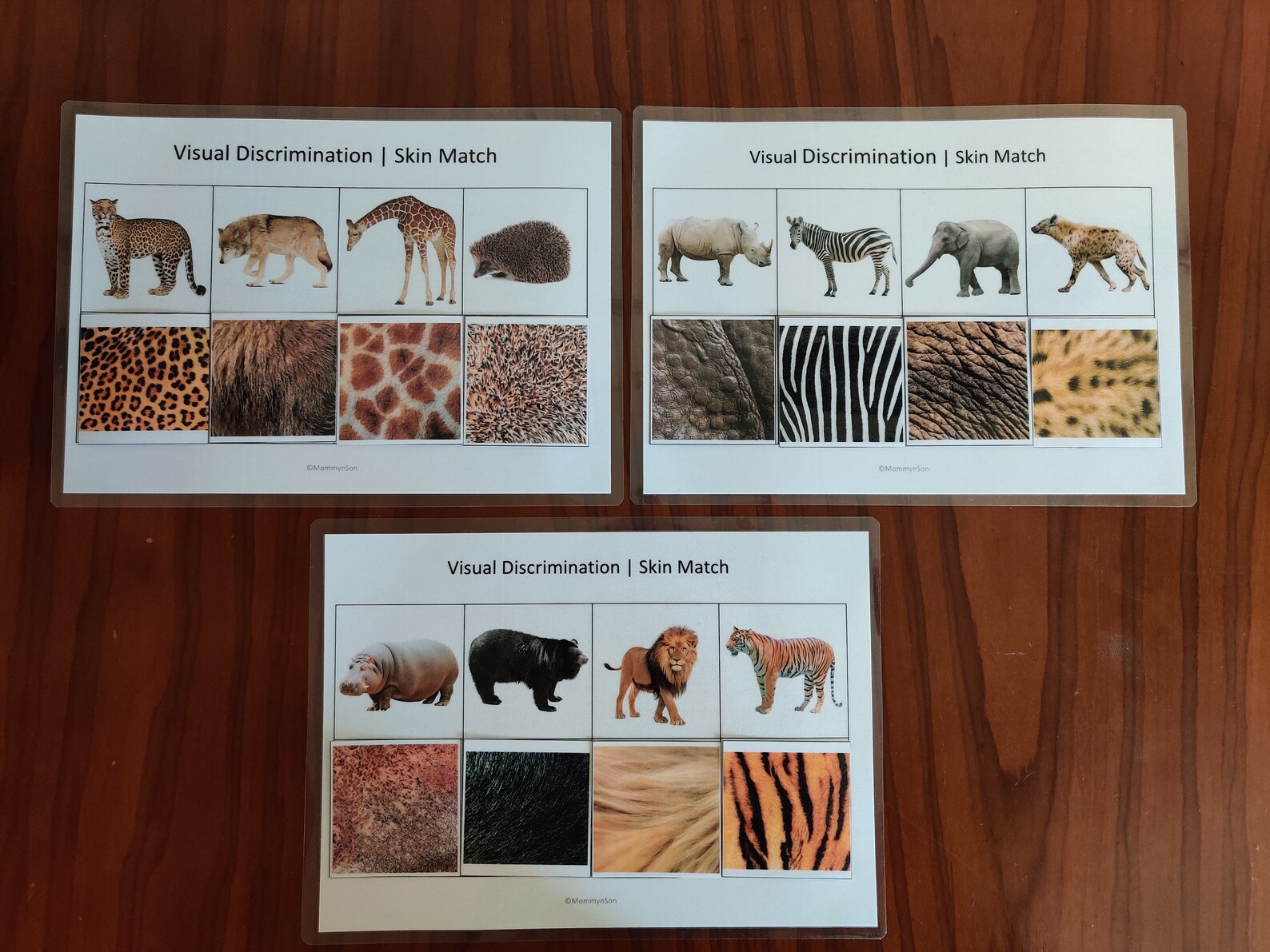 Buy Wild Animals Pattern Match Montessori Homeschooling Quiet Time ...