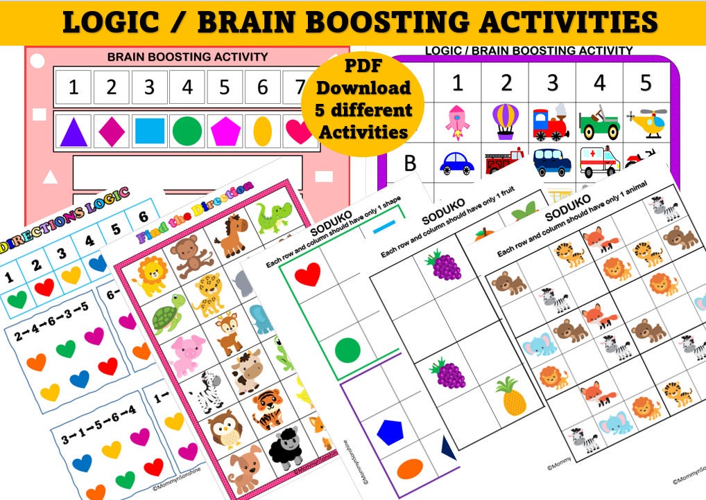 Logical Thinking, Brain Boosting Activities - Etsy
