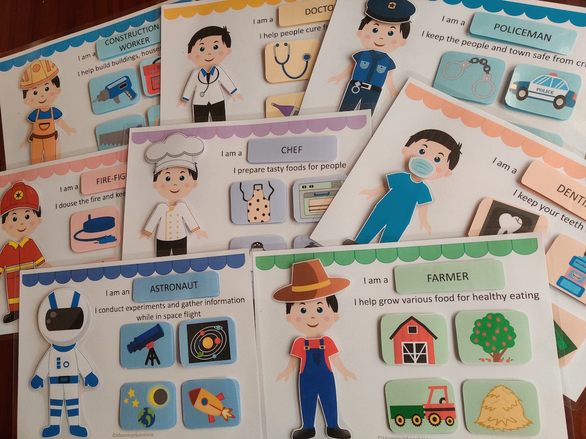 Community Helpers Busy Book on Occupation Know Your - Etsy