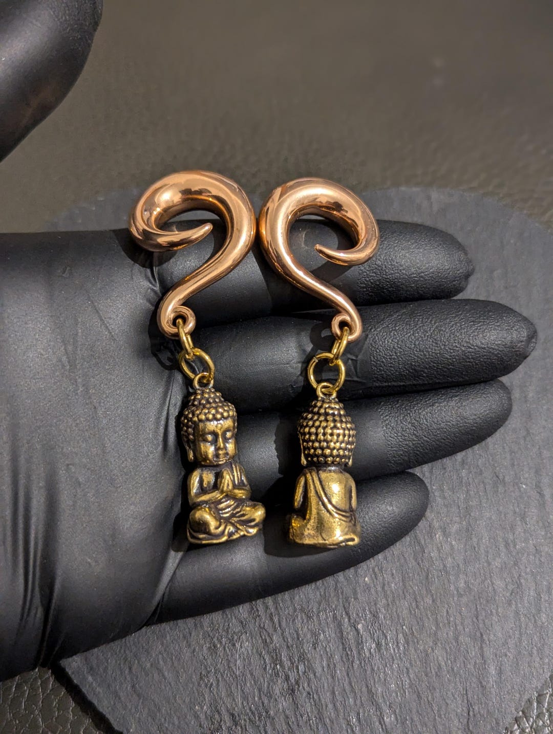 Brass. Ear Weights. Plugs. Gauges. Tathagata Buddha. Stretched Lobes ...