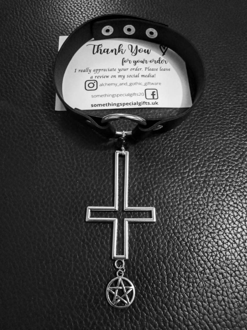 Inverted Cross. Pentagram Choker. Dark Gothic. Gothic. Goth ...