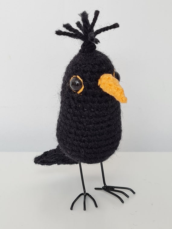 Standing Crochet Blackbird Made to Order Mother's Day - Etsy UK