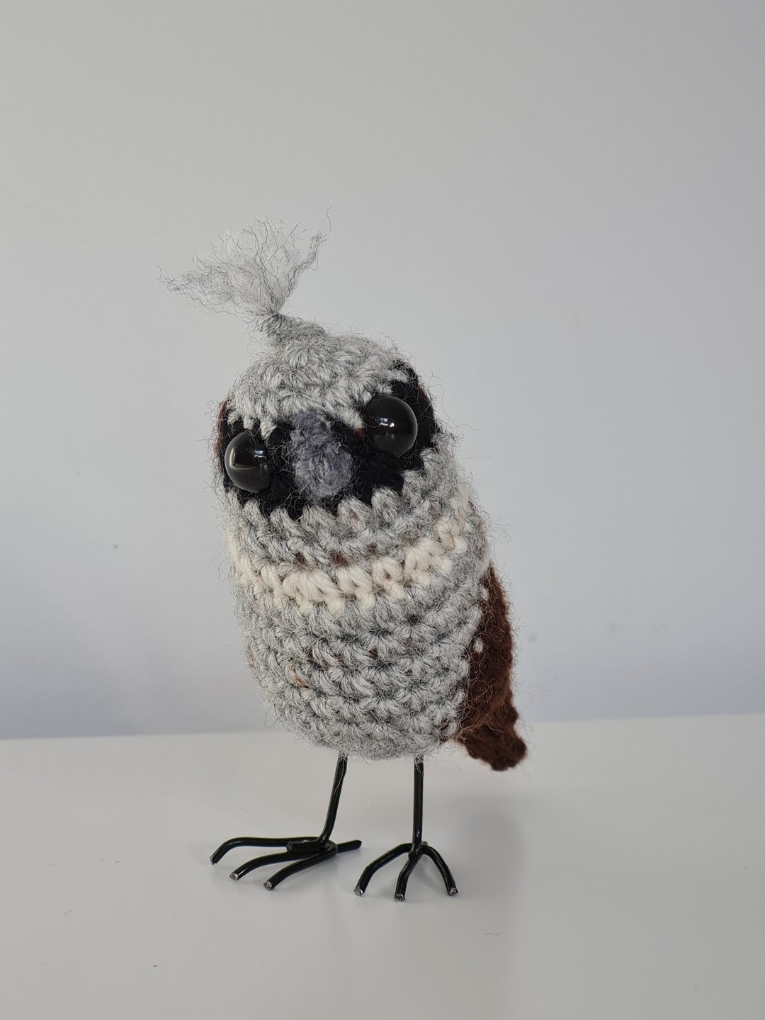 Standing Crochet Sparrow Bird | Made to Order | Mother's Day Gift ...