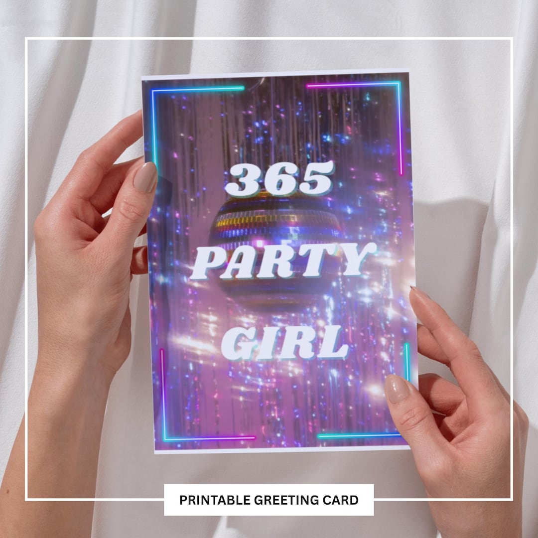 Charli XCX Birthday Card: 365 Party Girl Printable (digital Download ...