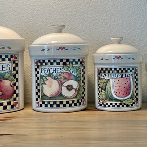Harvest Fair Canisters by Susan Winget Set of 4 - Etsy