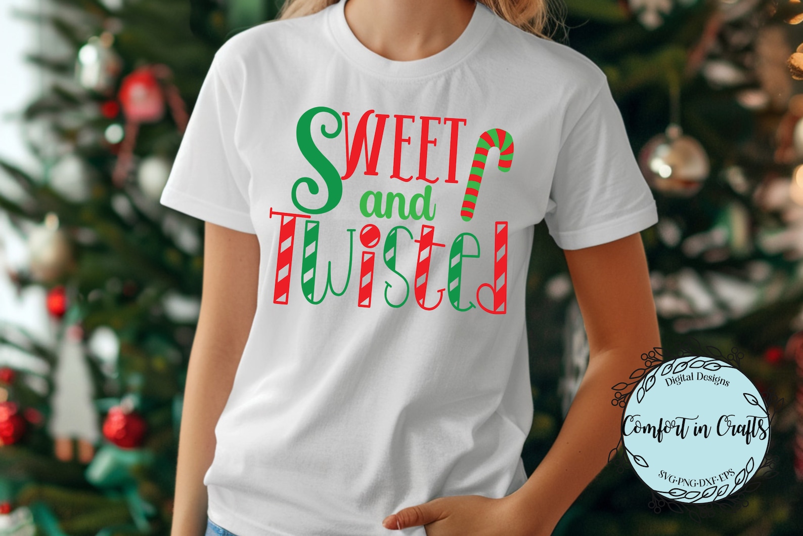 Sweet and Twisted SVG and Sublimation Design, Candy Cane, Peppermint ...