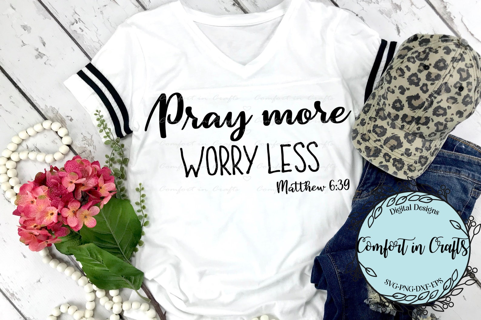 Pray More Worry Less SVG Matthew 6:39 SVG Inspirational Saying - Etsy