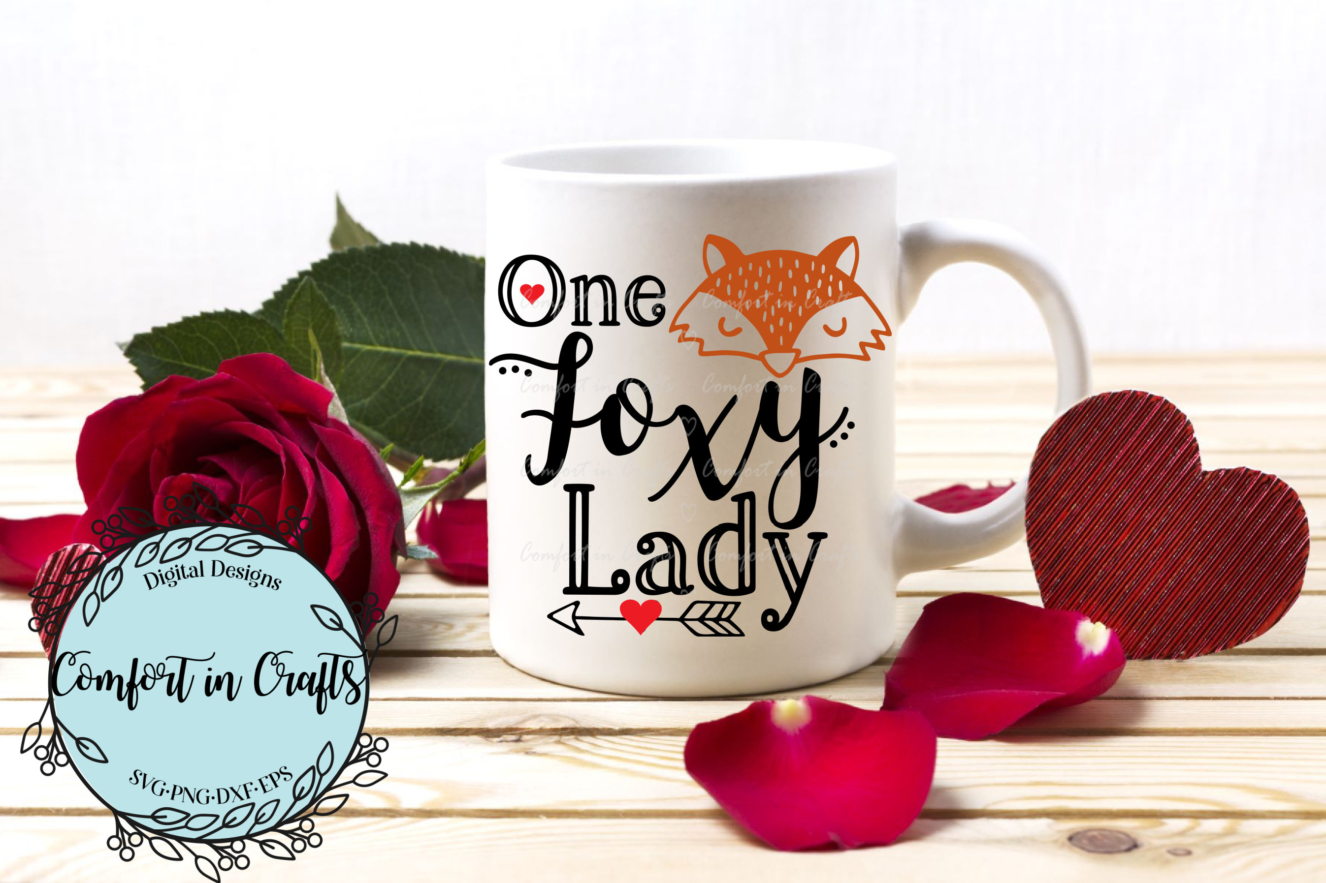 One Foxy Lady SVG Valentines Day SVG Fox SVG T-shirt Design - Etsy