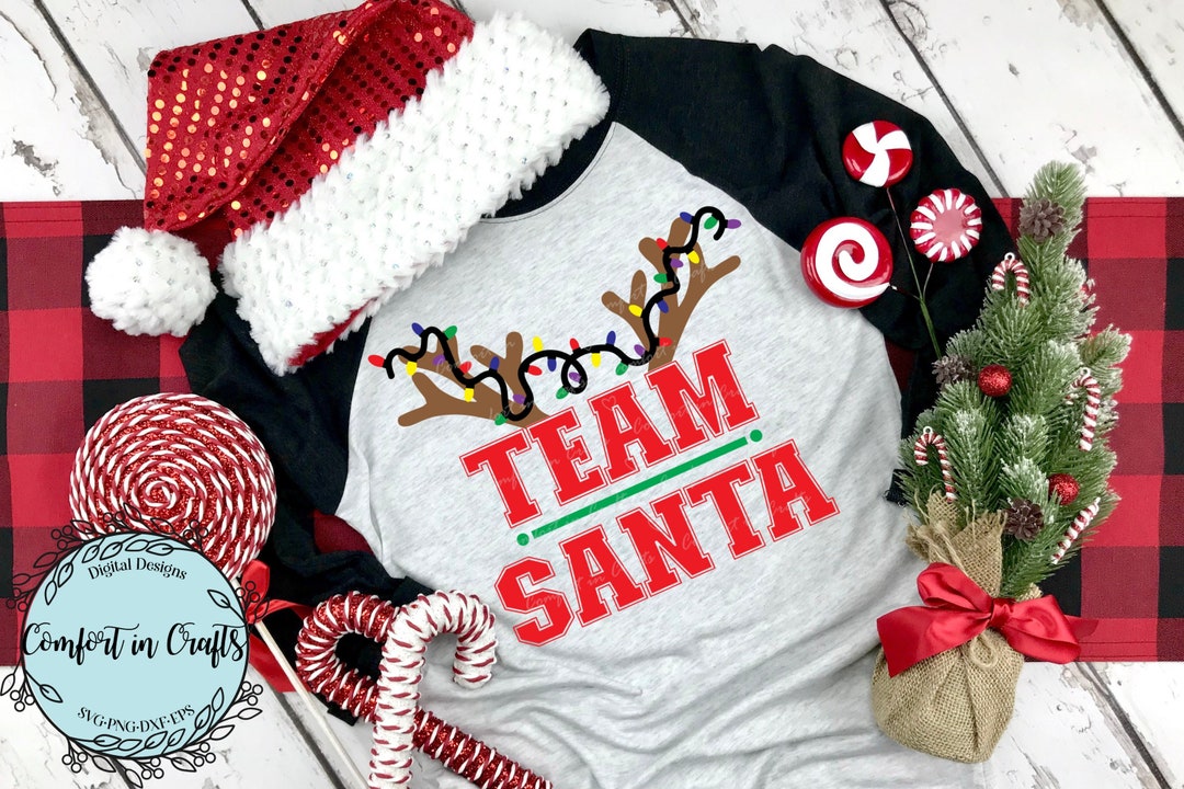 Team Santa SVG and Sublimation Design, Family Christmas, Holiday Lights ...