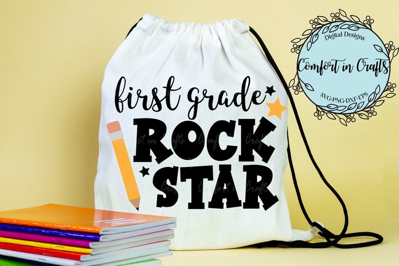 First Grade Rock Star SVG 1st Grade Student SVG School Pencil - Etsy