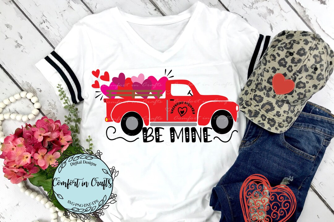 Valentine Delivery Truck SVG Valentines Day SVG Be Mine SVG - Etsy