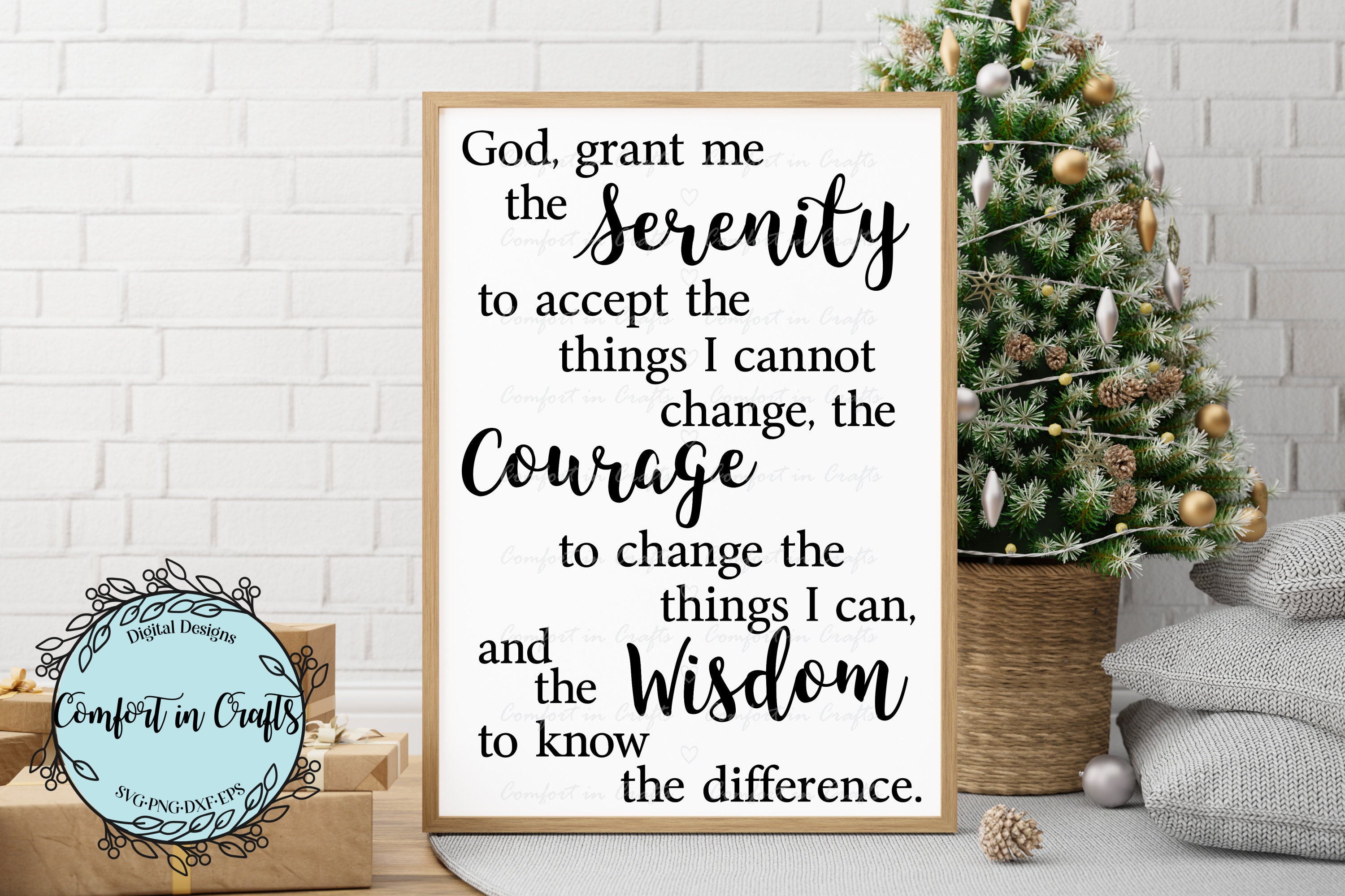 Serenity Prayer SVG Wisdom Courage SVG God Grant Serentity SVG ...