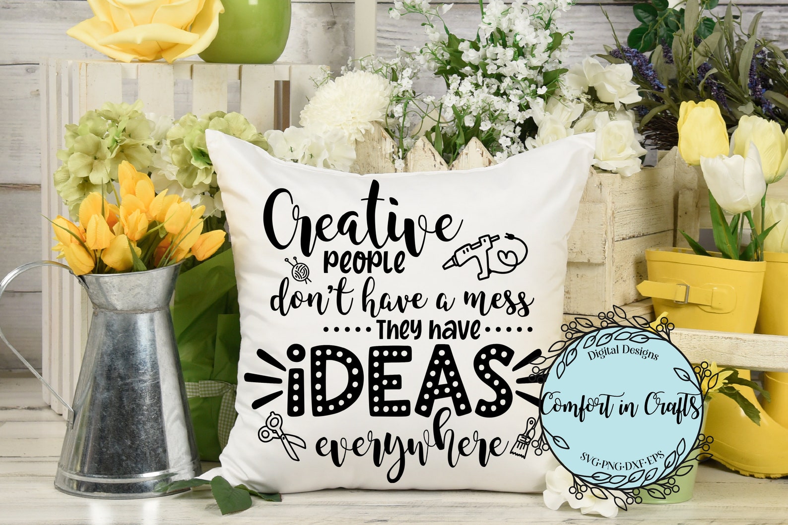 Creative People Don't Have a Mess SVG Ideas Everywhere SVG - Etsy