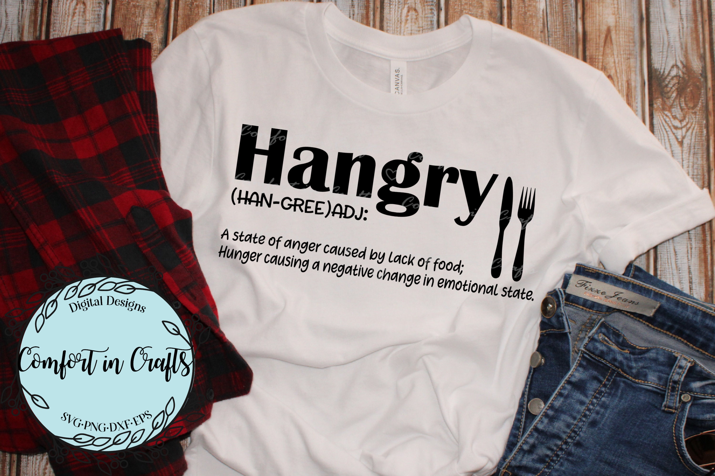 Hangry SVG Angry Hunger SVG Knife and Fork SVG Wood Sign Kitchen Design ...