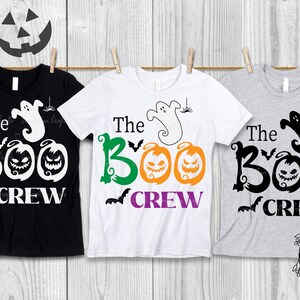 Boo Crew SVG Halloween Squad SVG Jack O Lanterns SVG Spooky Ghost Svg ...