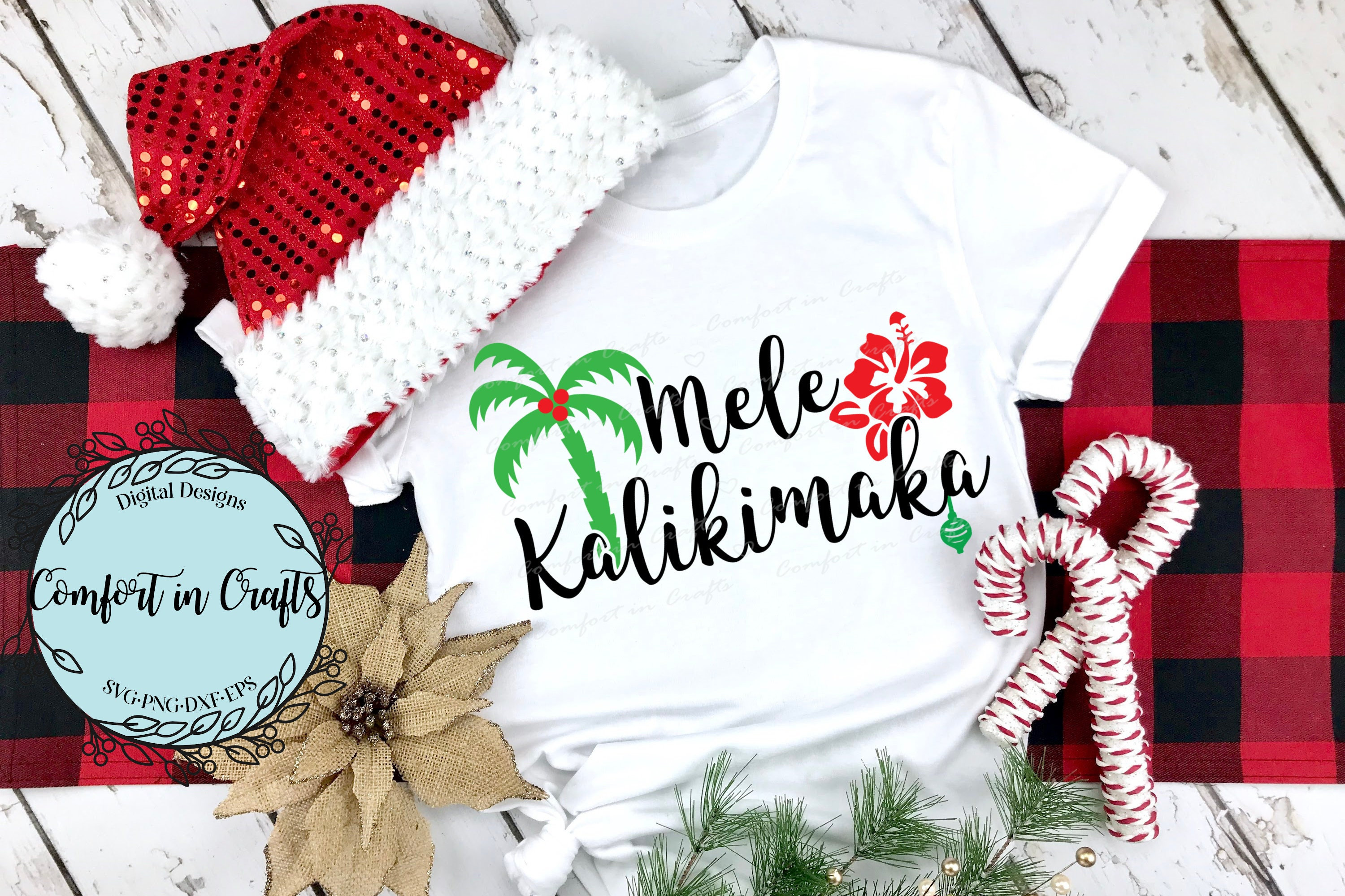 Mele Kalikimaka SVG Hawaiian Christmas SVG Flower and Palm | Etsy