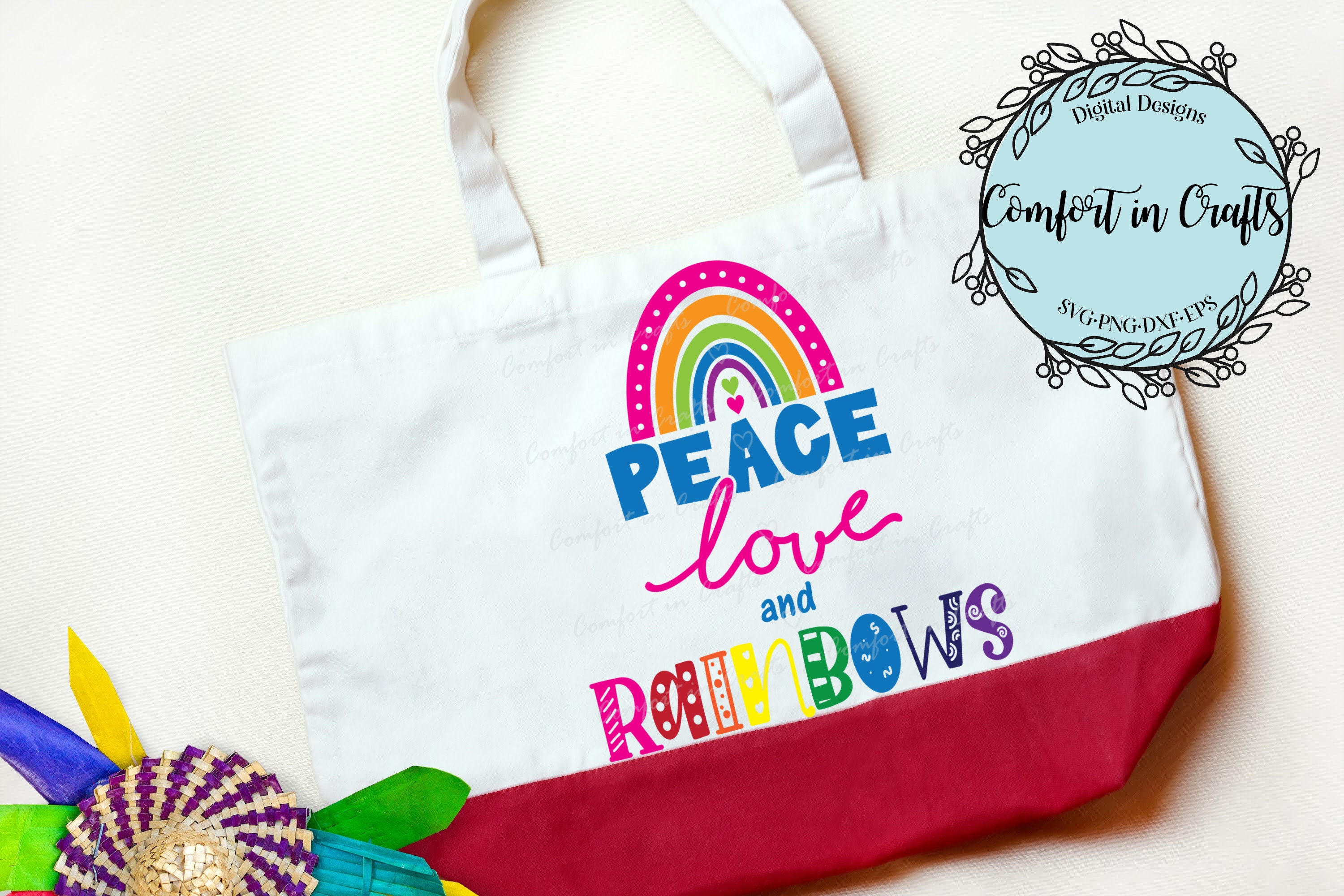 Peace Love Rainbows SVG Rainbow Design SVG Hearts SVG T-shirt - Etsy