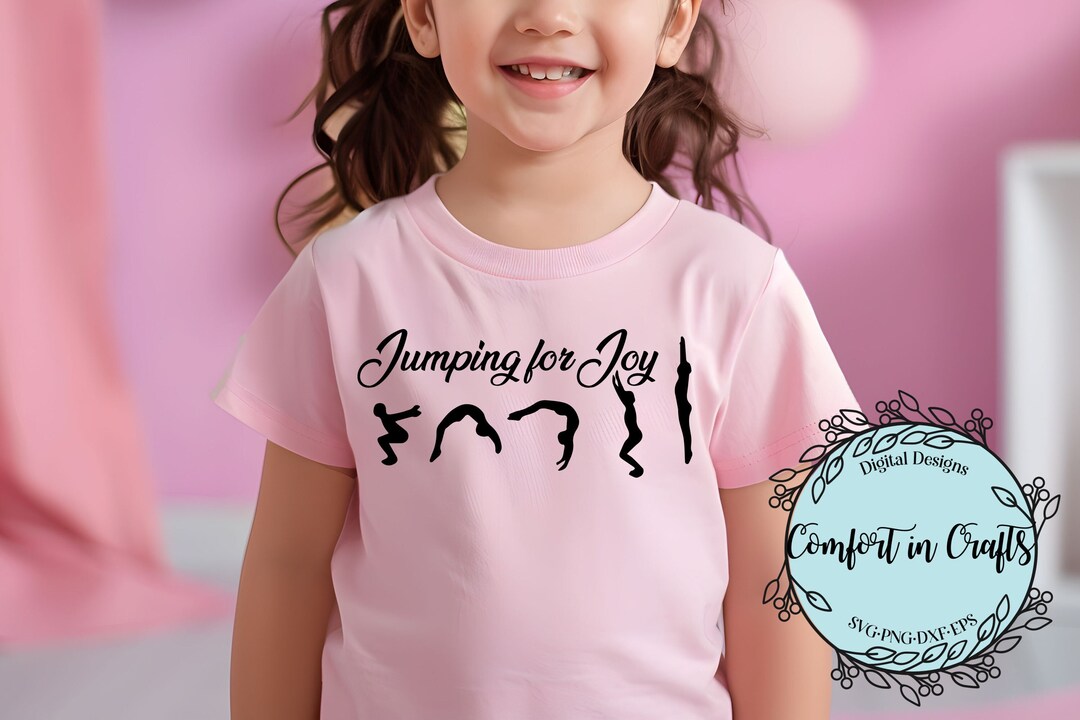 Jumping for Joy SVG and Sublimation Design Gymnastics SVG Tumbling and ...