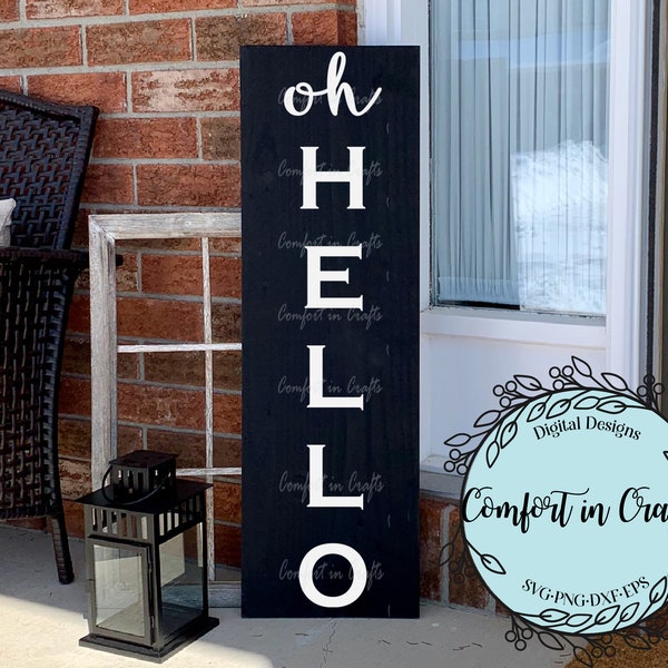 Oh Hello Vertical Svg - Etsy
