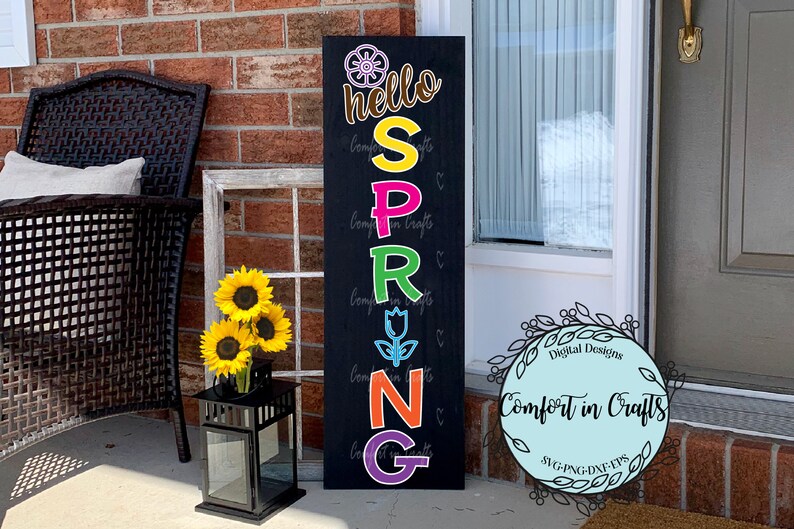 Hello Spring Sign SVG, Front Porch Design (digital Cut File) - Etsy
