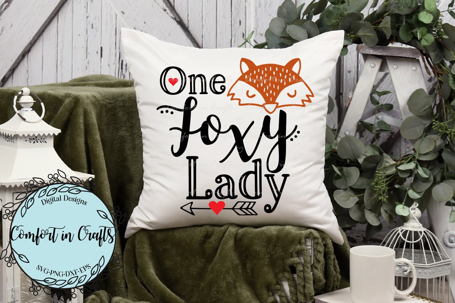 One Foxy Lady SVG Valentines Day SVG Fox SVG T-shirt Design - Etsy