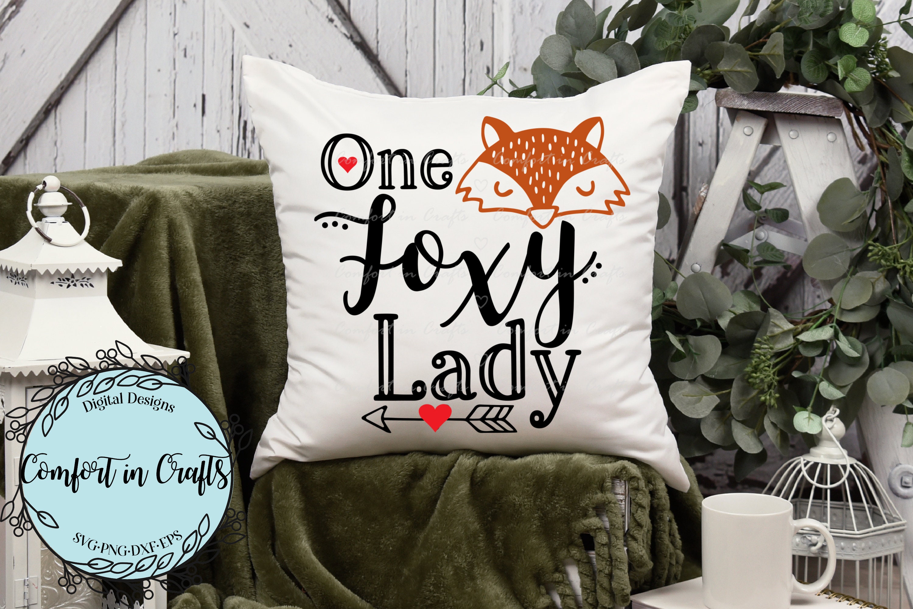 One Foxy Lady SVG Valentines Day SVG Fox SVG T-shirt Design - Etsy