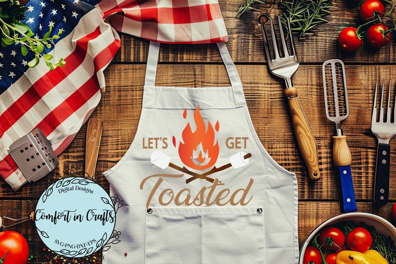 Lets Get Toasted SVG and Sublimation Design, Roasting Marshmallows ...