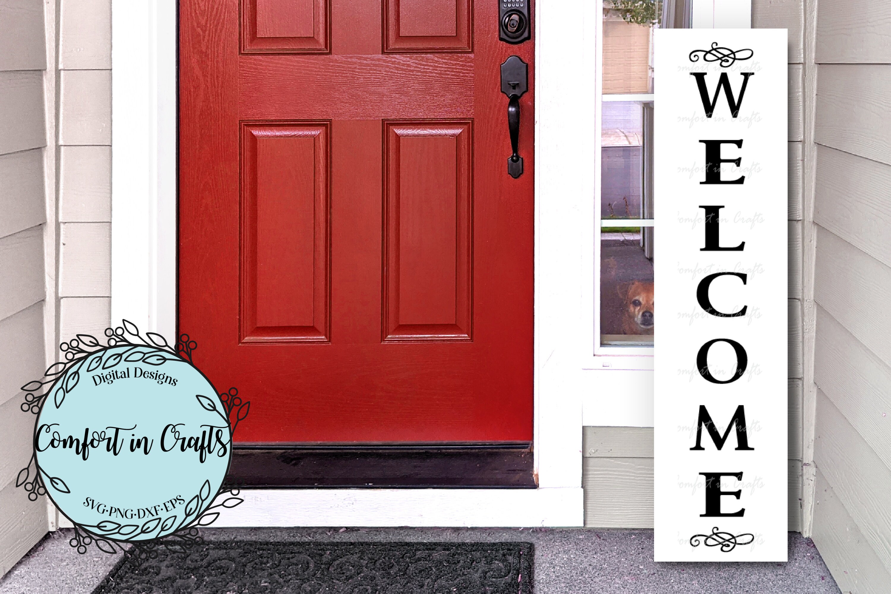 Welcome Sign SVG Front Porch Sign SVG Vertical and Horizontal | Etsy