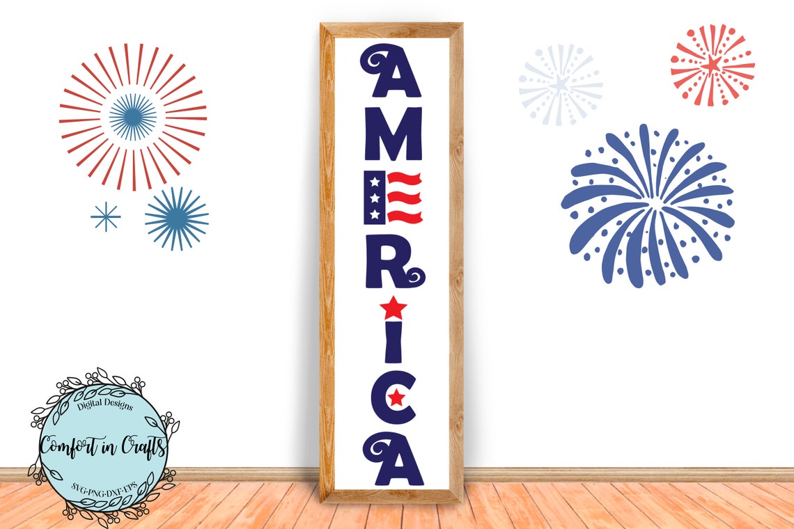 America Welcome Sign SVG Patriotic SVG Stars and Stripes SVG - Etsy