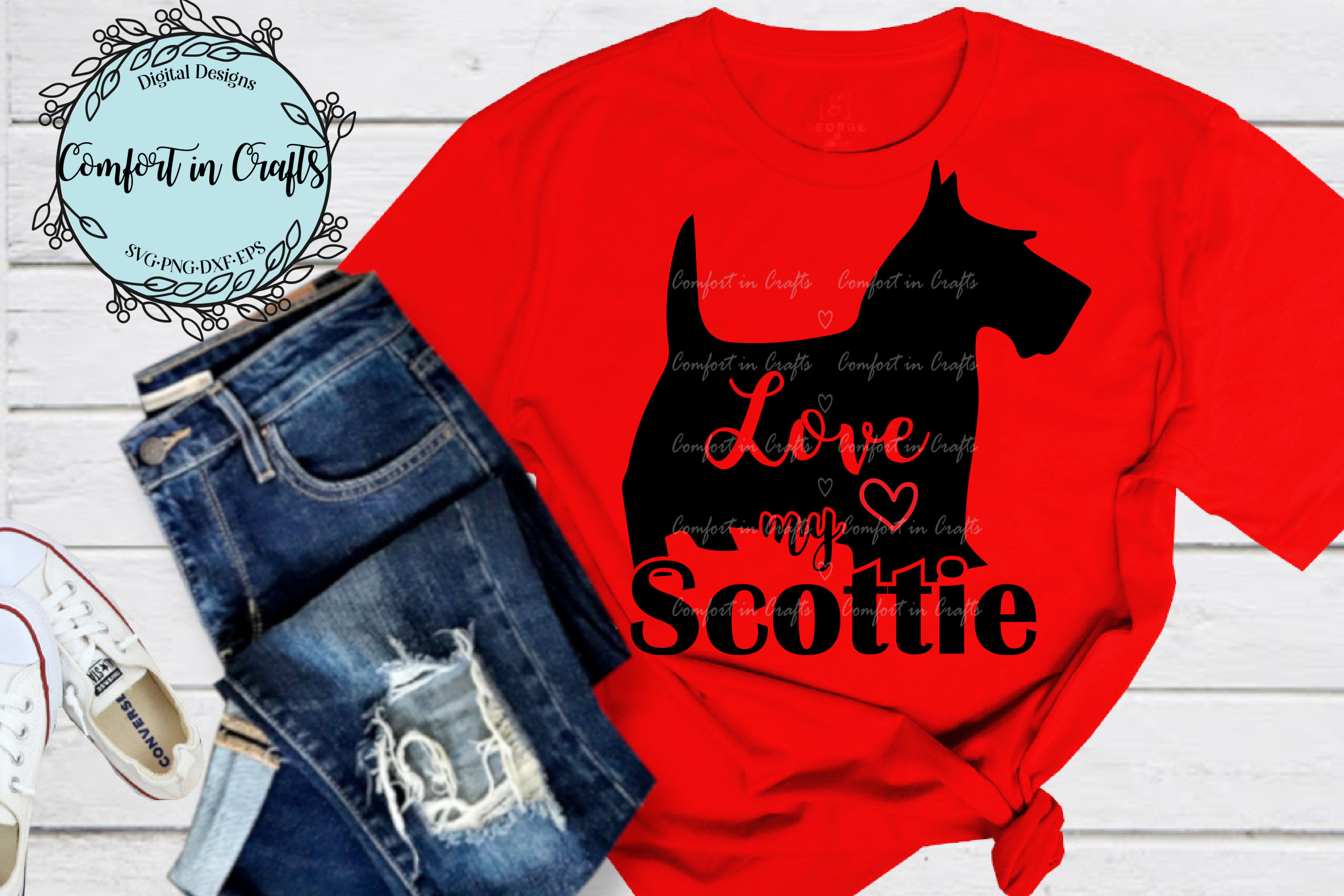 Love My Scottie SVG Dog Lover SVG Dog Mom SVG T-shirt Design - Etsy