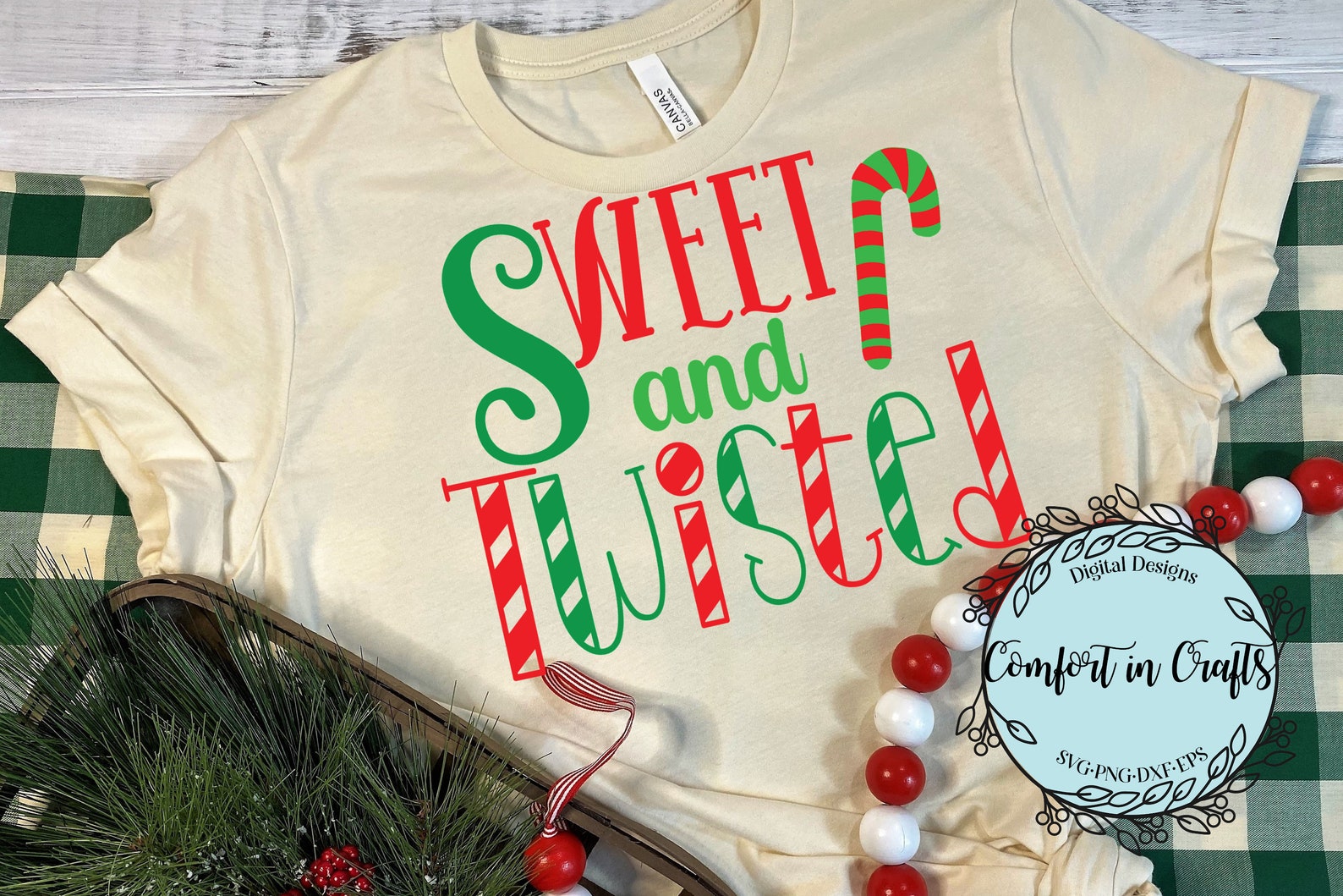 Sweet and Twisted SVG Candy Cane SVG Christmas Goodies SVG - Etsy