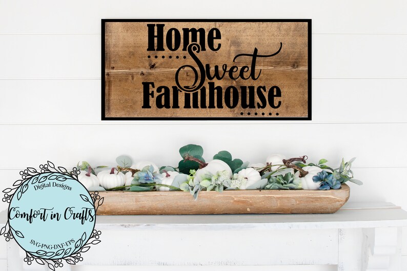 Home Sweet Farmhouse SVG and Sublimation Design - Etsy