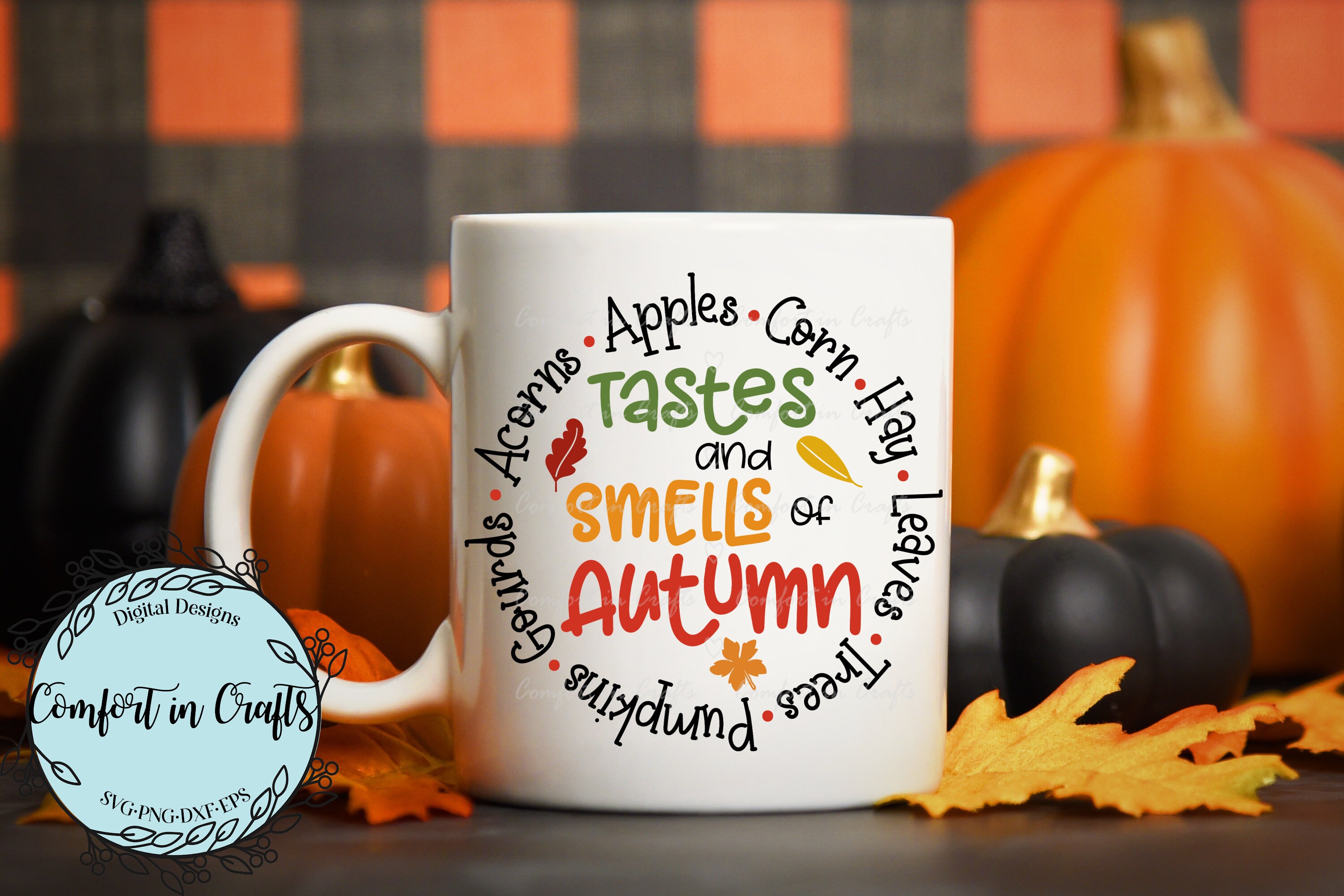 Tastes and Smells of Autumn SVG Fall Leaves SVG Acorns - Etsy