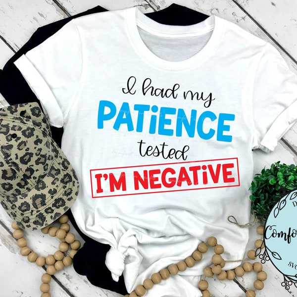 I Had My Patience Tested I'm Negative Svg - Etsy
