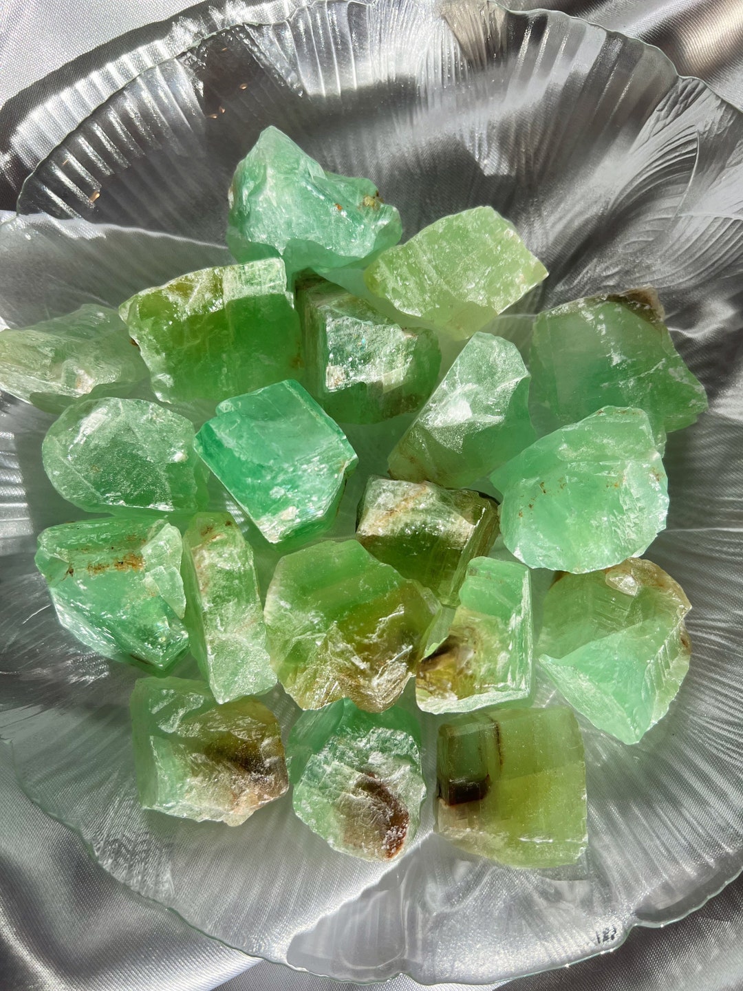 Raw Green Calcite Crystal: Natural Emerald Stone (~1 Inch) - Etsy