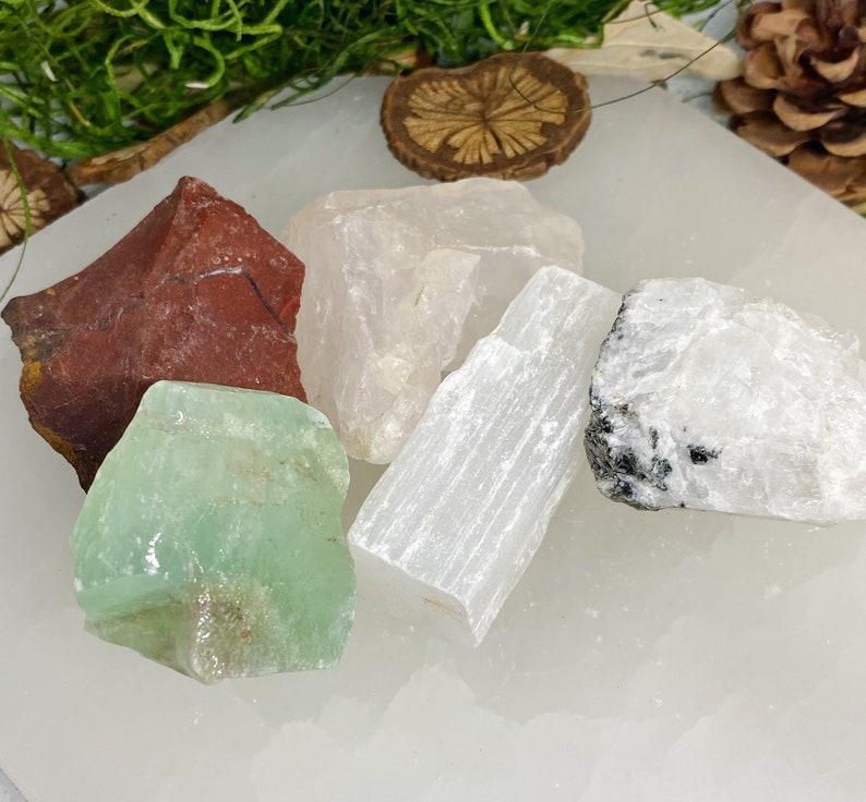 Cancer Crystal Pack | Crystal Starter Set | Moonstone, Rose Quartz ...