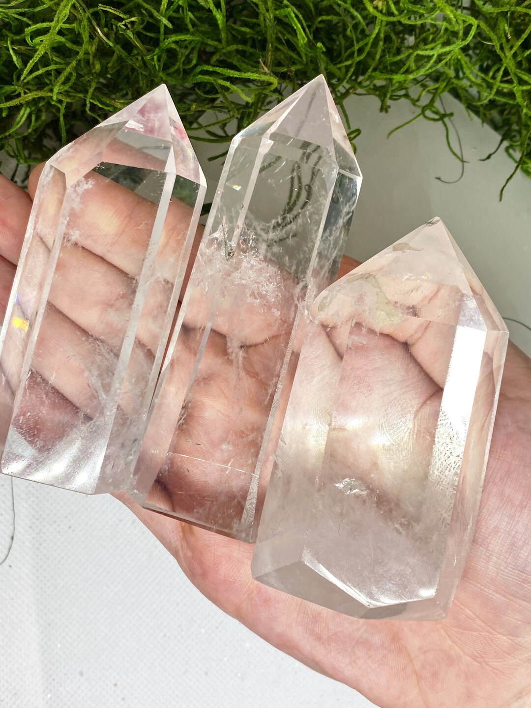 Clear Quartz Tower | Natural Clear Quartz Point | Crystal Tower Obelisk ...