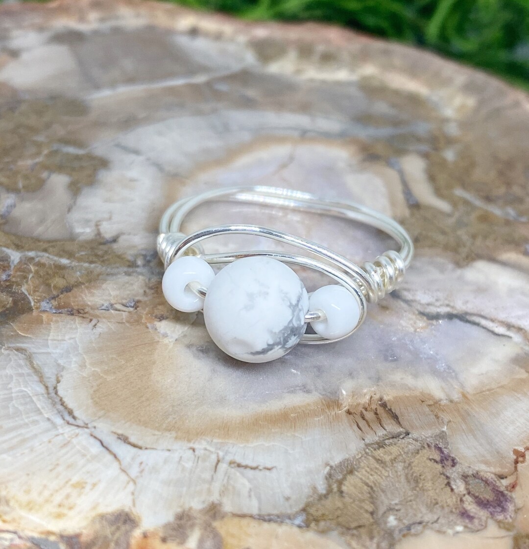 Handmade Fidget Crystal Ring: Wire Wrapped Anxiety Jewelry - Etsy