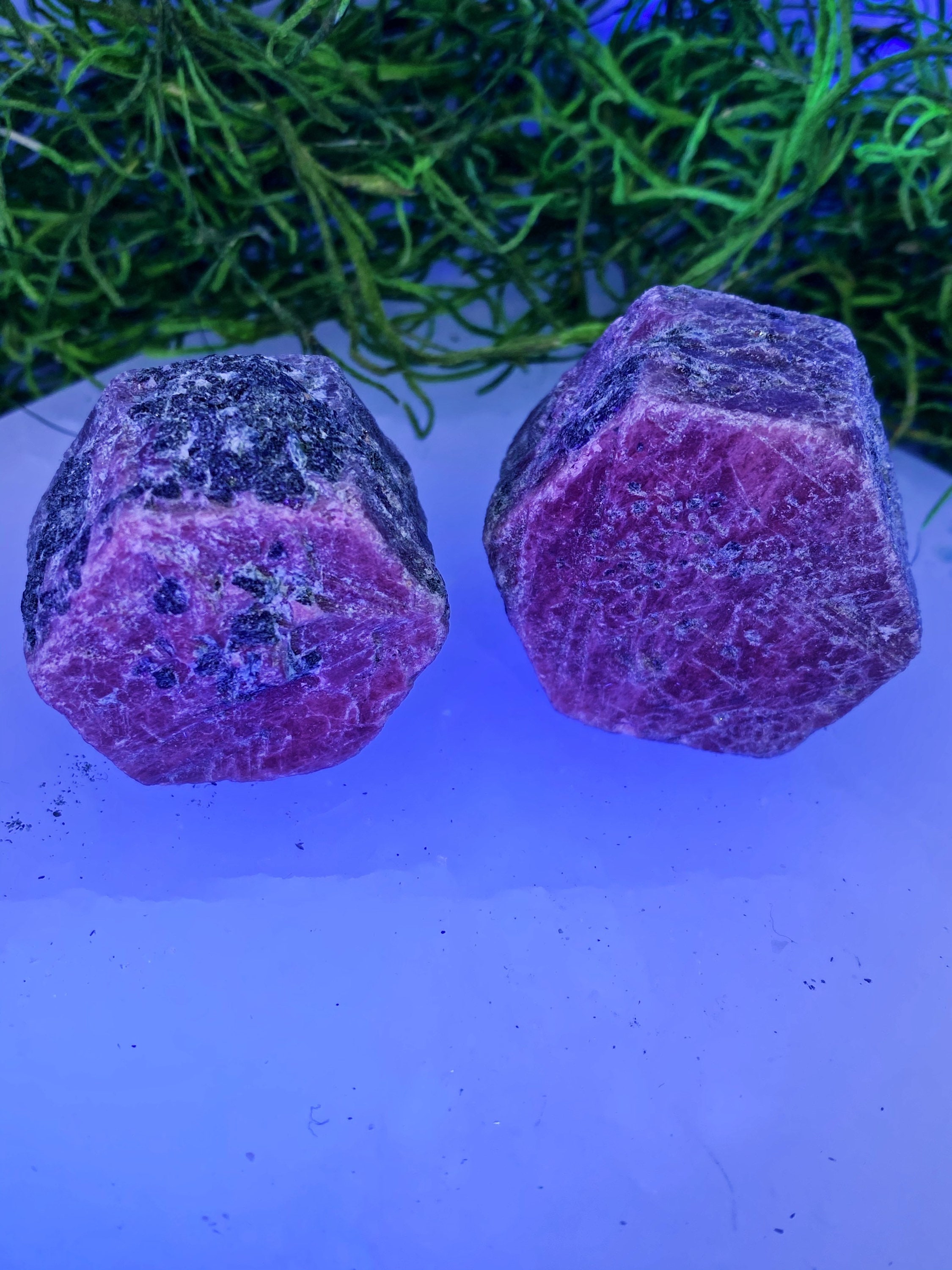 Hexagonal Rubies UV Reactive Rubies Large Ruby Cordundum - Etsy