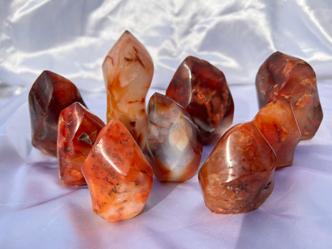 Carnelian Flame Crystal Carving - Carnelian Carved Flame | Carnelian ...