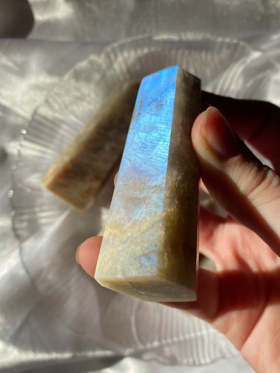 Flashy Moonstone Tower Full Flash Moonstone Crystal - Etsy