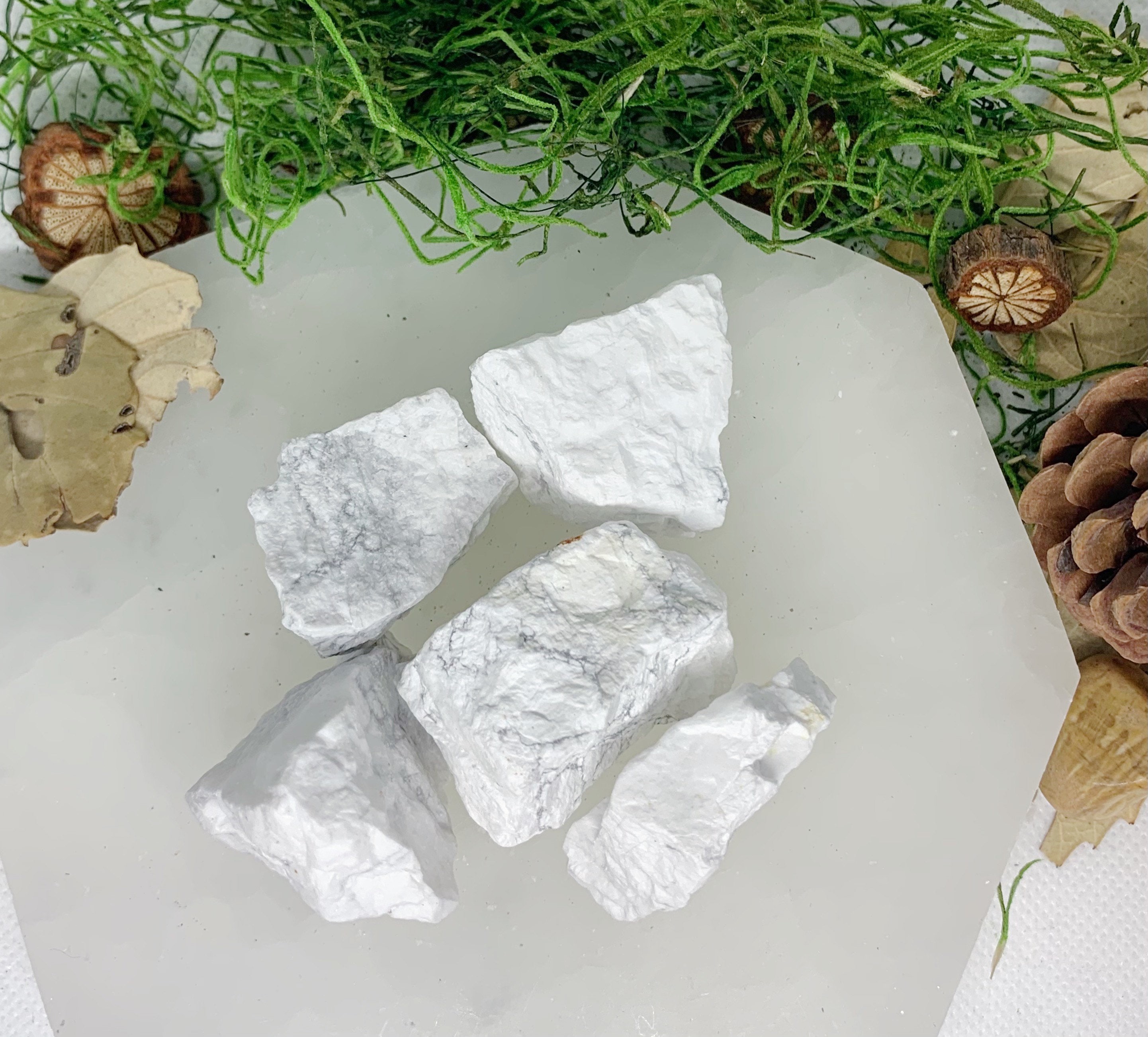 Howlite Raw Crystal Rough Crystal Howlite Marble White | Etsy