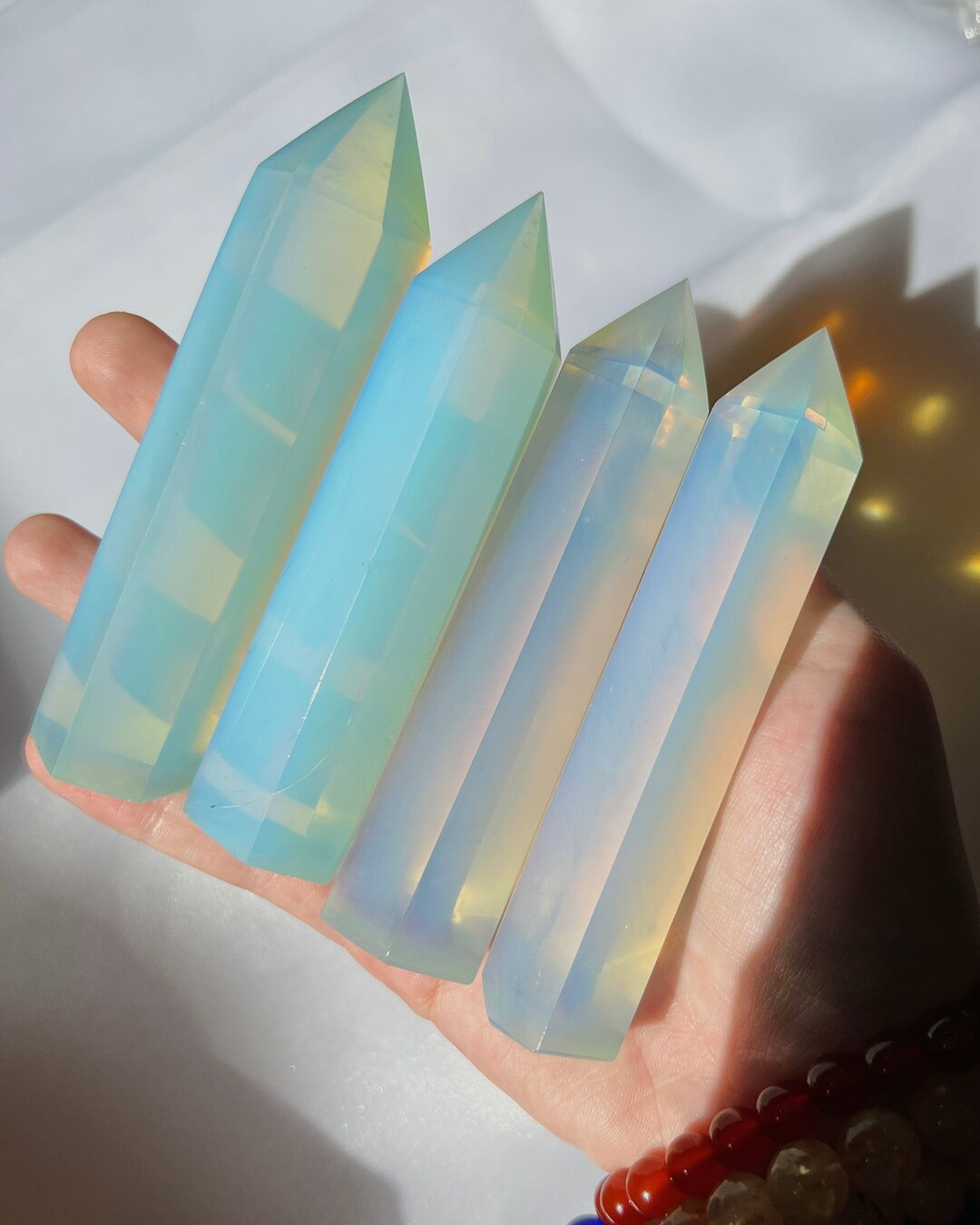 Opalite Tower | Opalite Synthetic Opal Tower Point Obelisk| Rainbow Opalite Pointed Tower - Etsy
