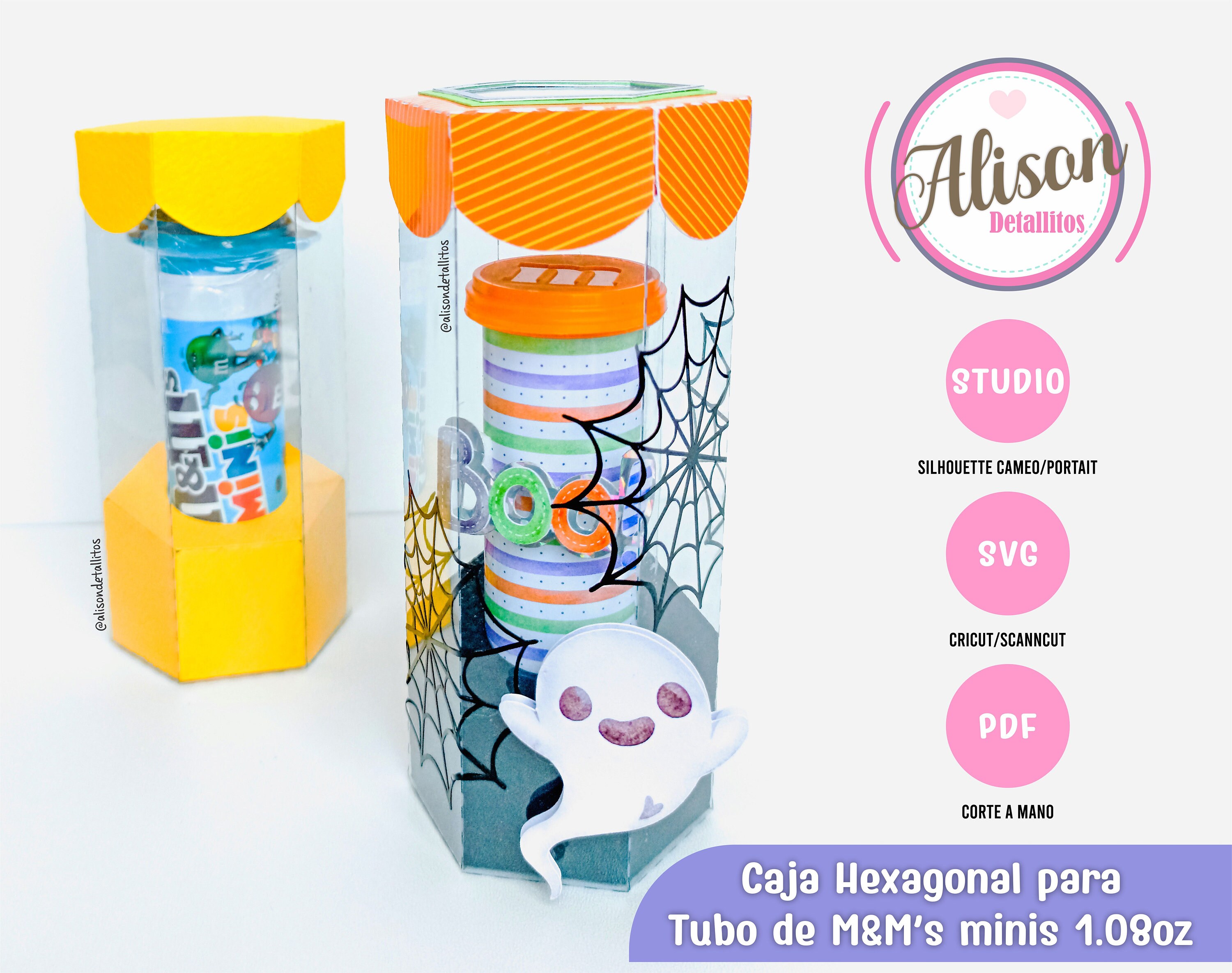 M&m's Mini 1.08 Oz 30.6g Tube Box Template STUDIO/SVG/PDF - Box Cutting ...