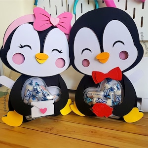 Valentine Little Penguins Candy Holder / Valentine's Penguin ...