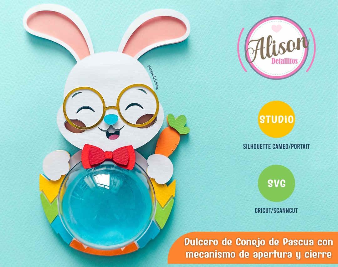 Easter Bunny Candy Holder / Easter Bunny Candy Holder Cut File for 8cm ...